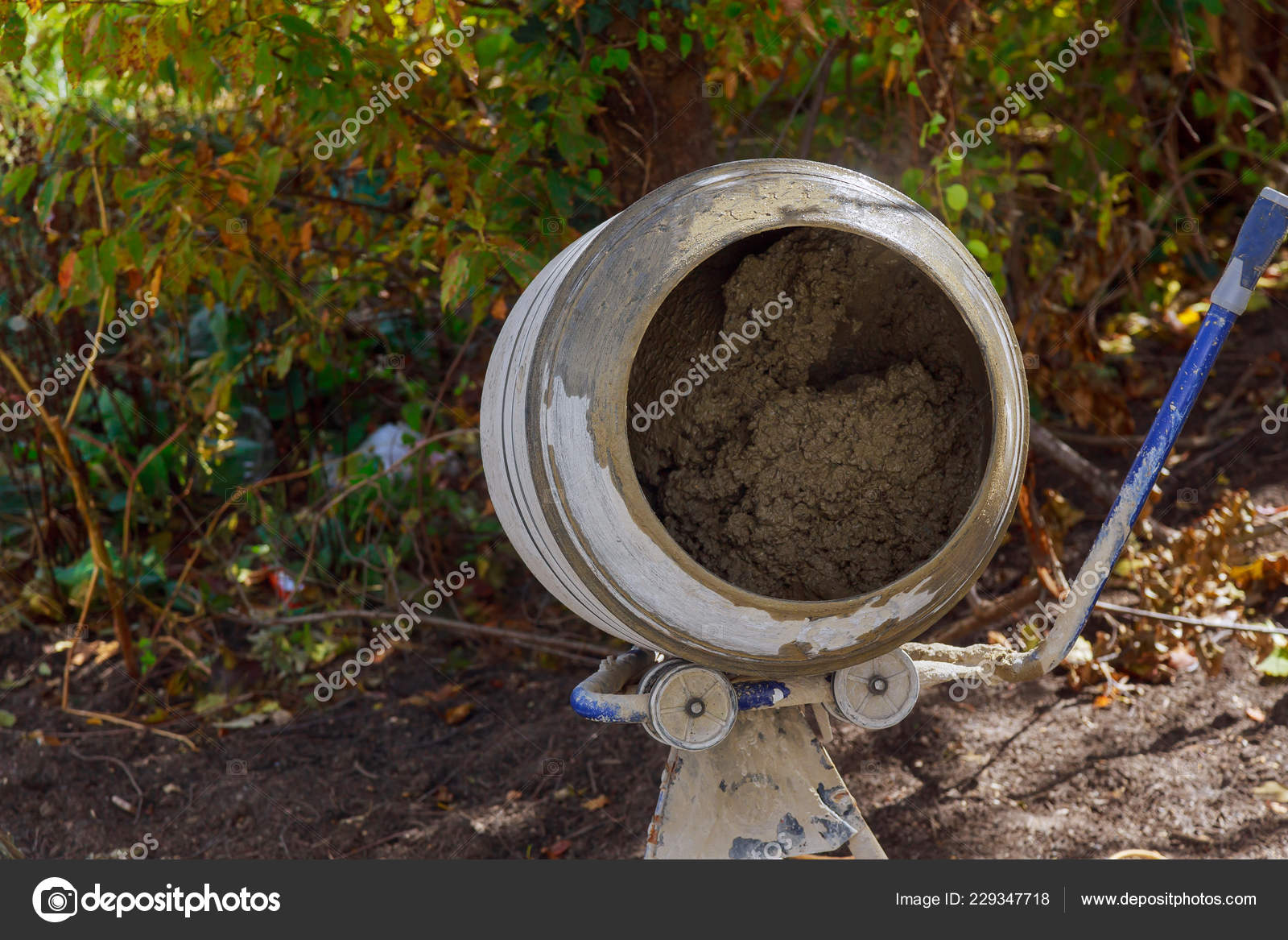 Concrete Mixer Machine Construction Working Site Concrete Mixer ...