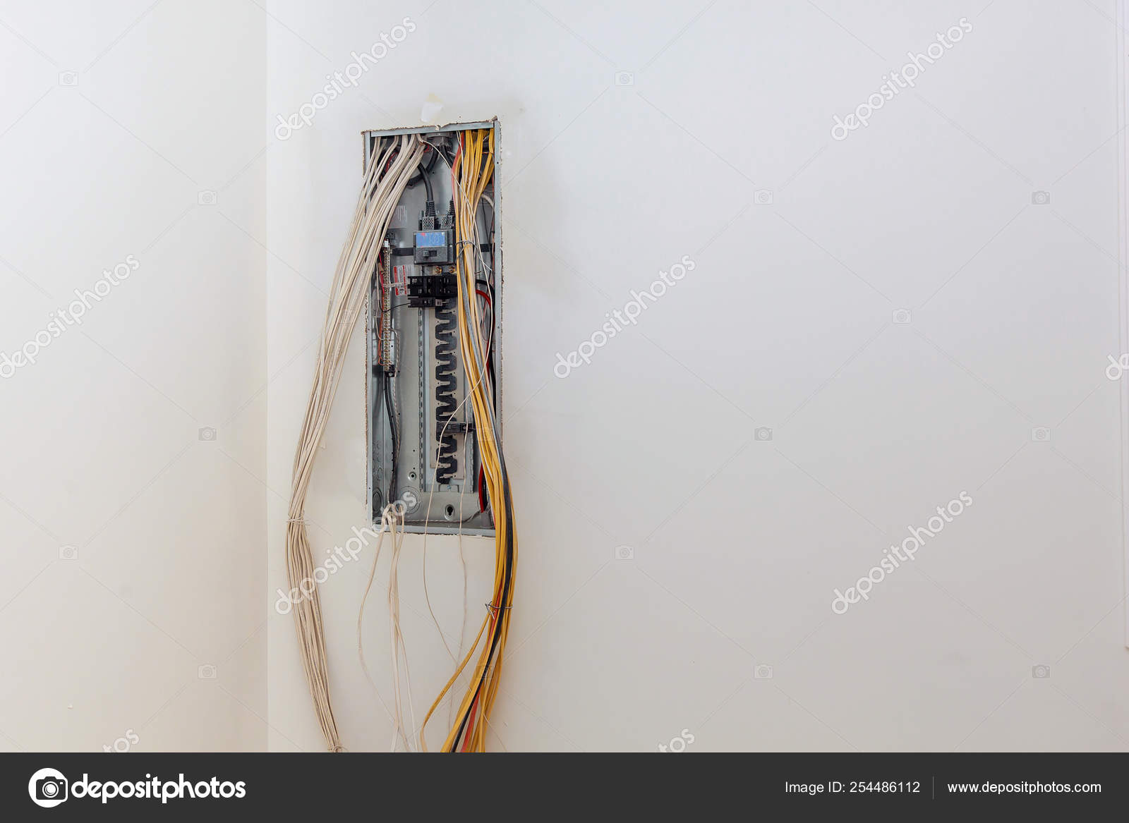 Electric switch cabinet at the box with wires Stock Photo by ©photovs ...