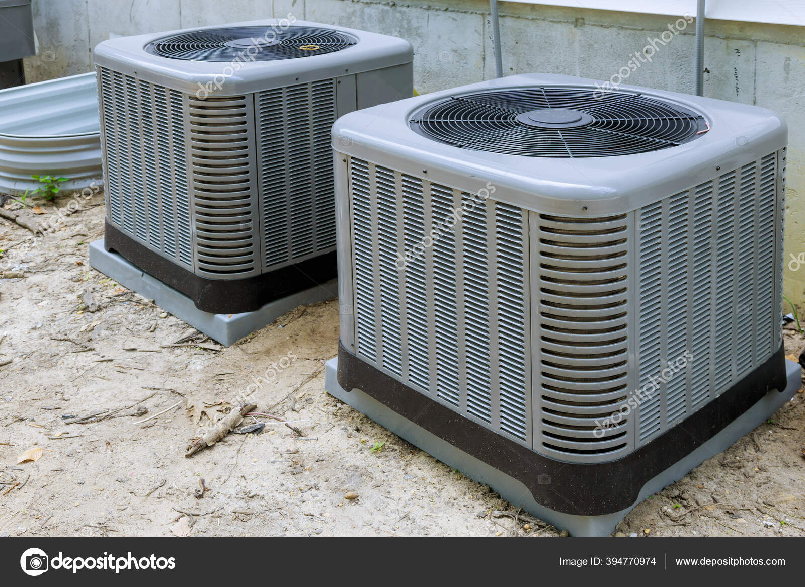 Air Conditioning System Unit Installed Facade House Stock Photo by ...