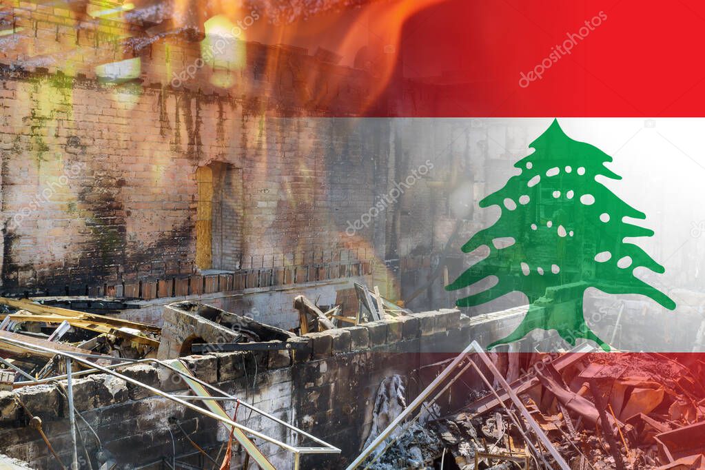 La Destrucción De Beirut Después De La Trágica Explosión Ocurrió En