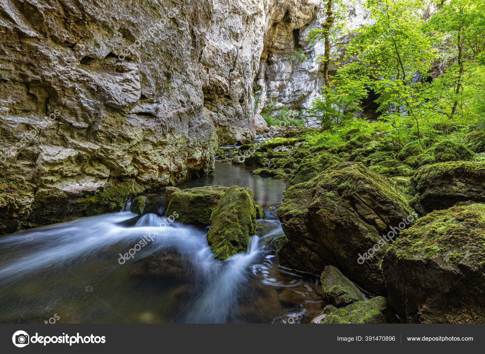 Rak River Flowing Cave Rakov Kocjan Gorge Slovenia — Stock Photo ...