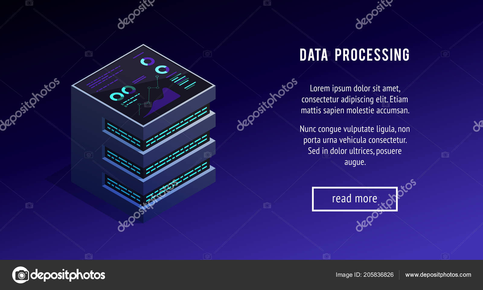 Isometric Concept Database Concept Data Processing Abstract Power Station Technology Stock ...