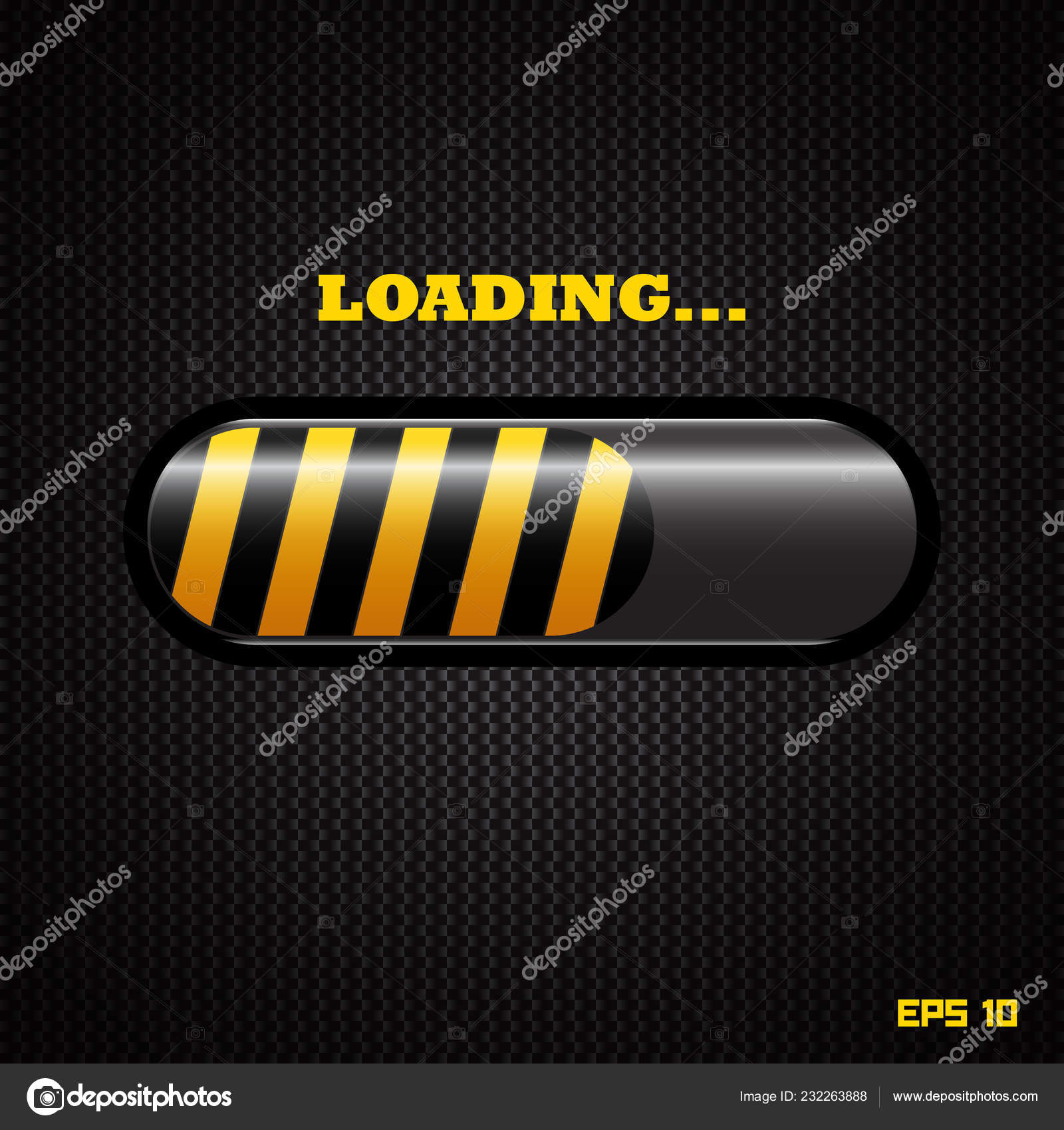 Loading Bar Carbon Background Vector Illustration Stock Vector Image by ...