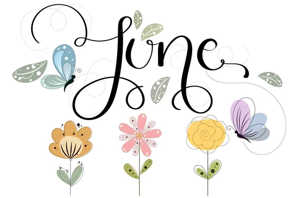 Hello May May Month Vector Flowers Leaves Decoration Floral ...