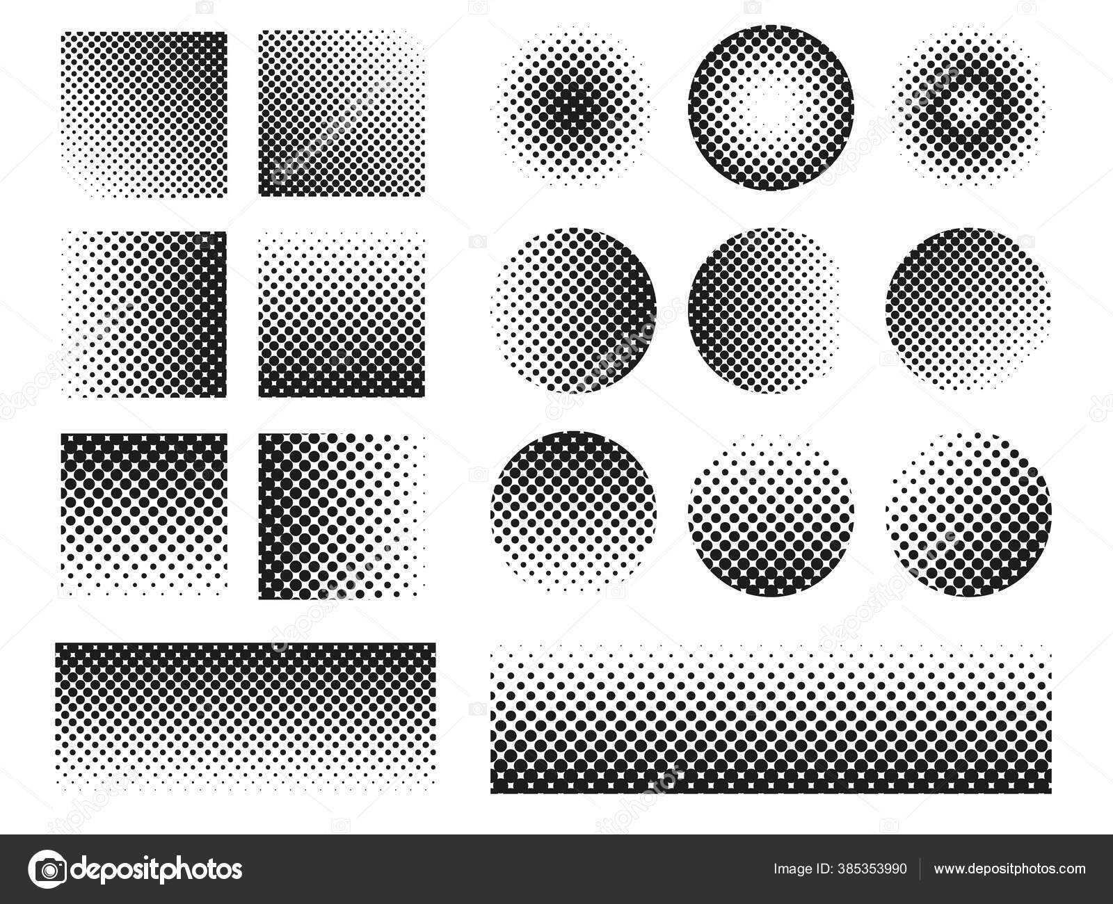 Circle Halftone Point Element Halftone Gradient Vector Isolate White ...