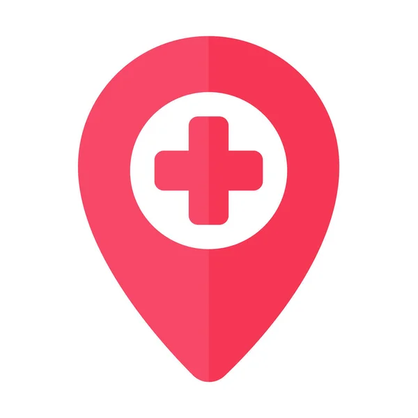 Hospital location icon Imagens de Stock de Arte Vetorial | Depositphotos