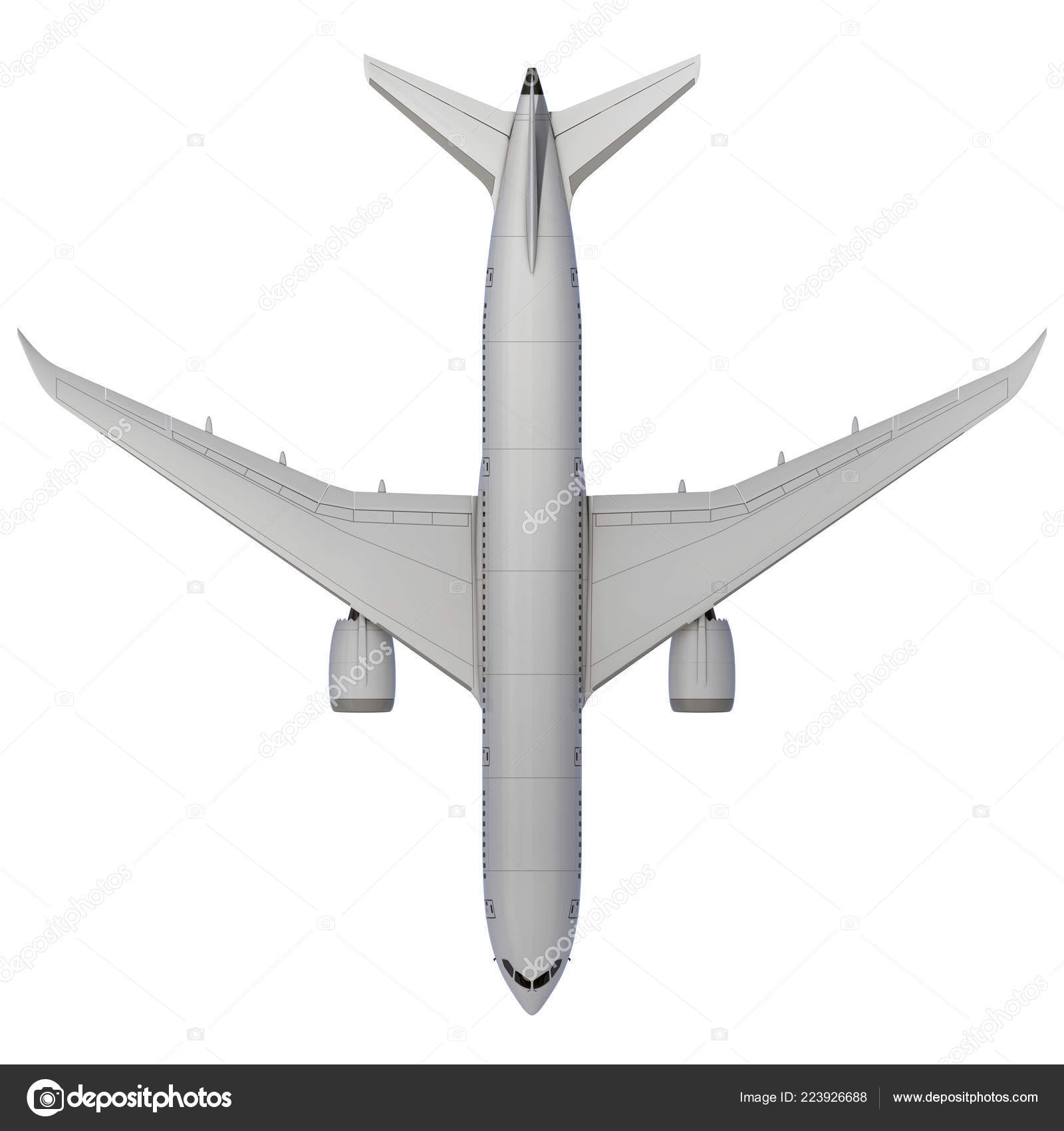 Commercial Airplane Top View