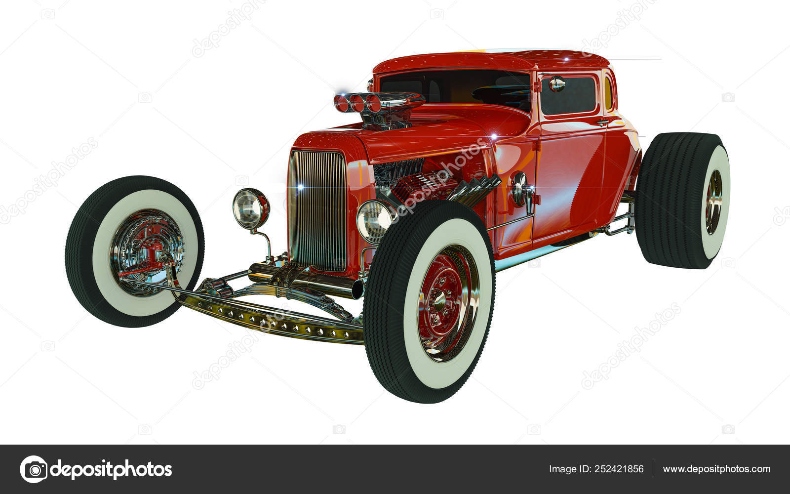 Hot Rod 3D render Stock Photo by ©gorbovoi81 252421856