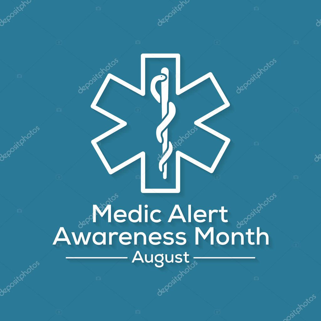 Ilustración vectorial sobre el tema del mes de alerta médica observado ...