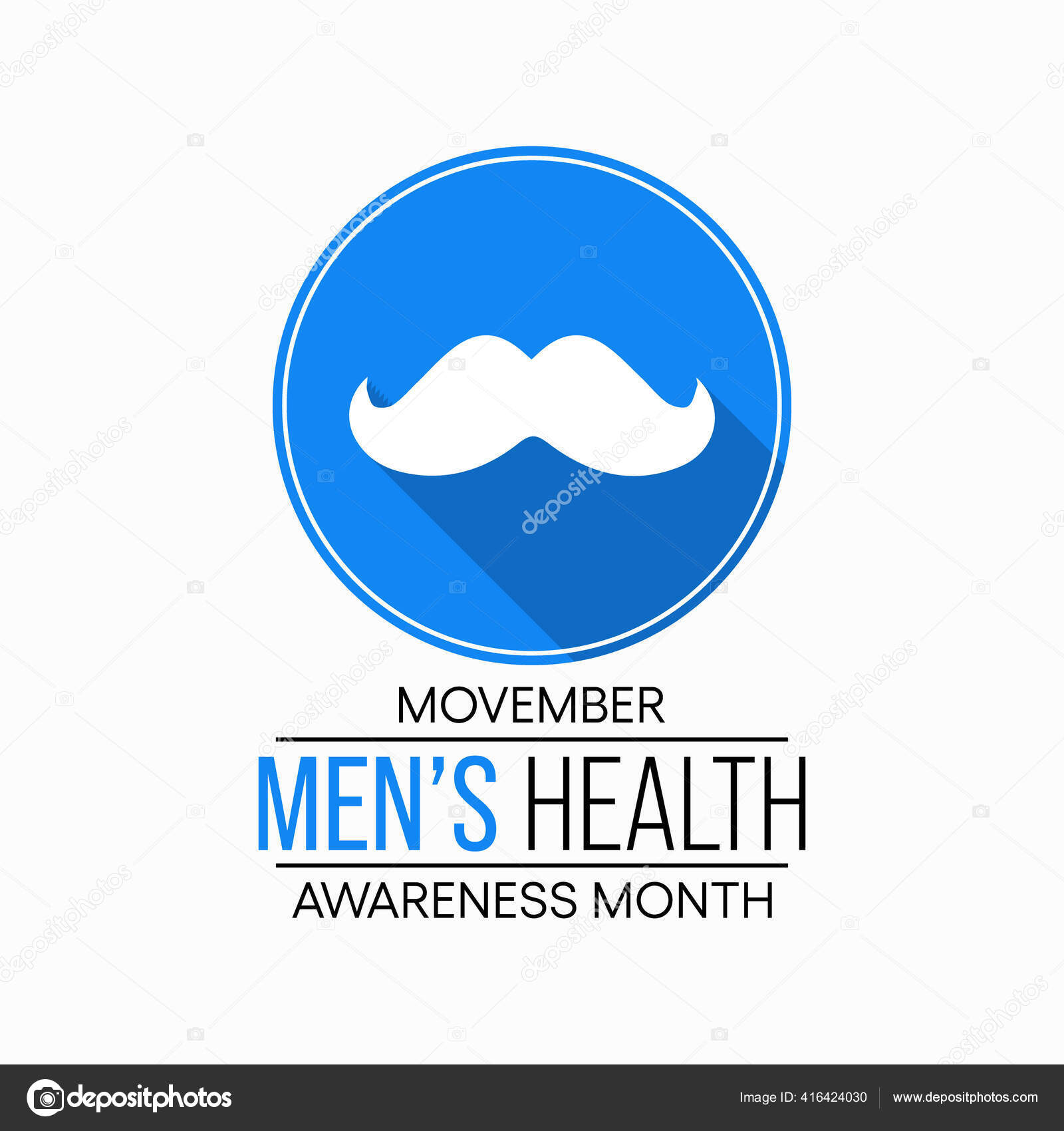 Vector Illustration Theme Mens Health Awareness Month Movember