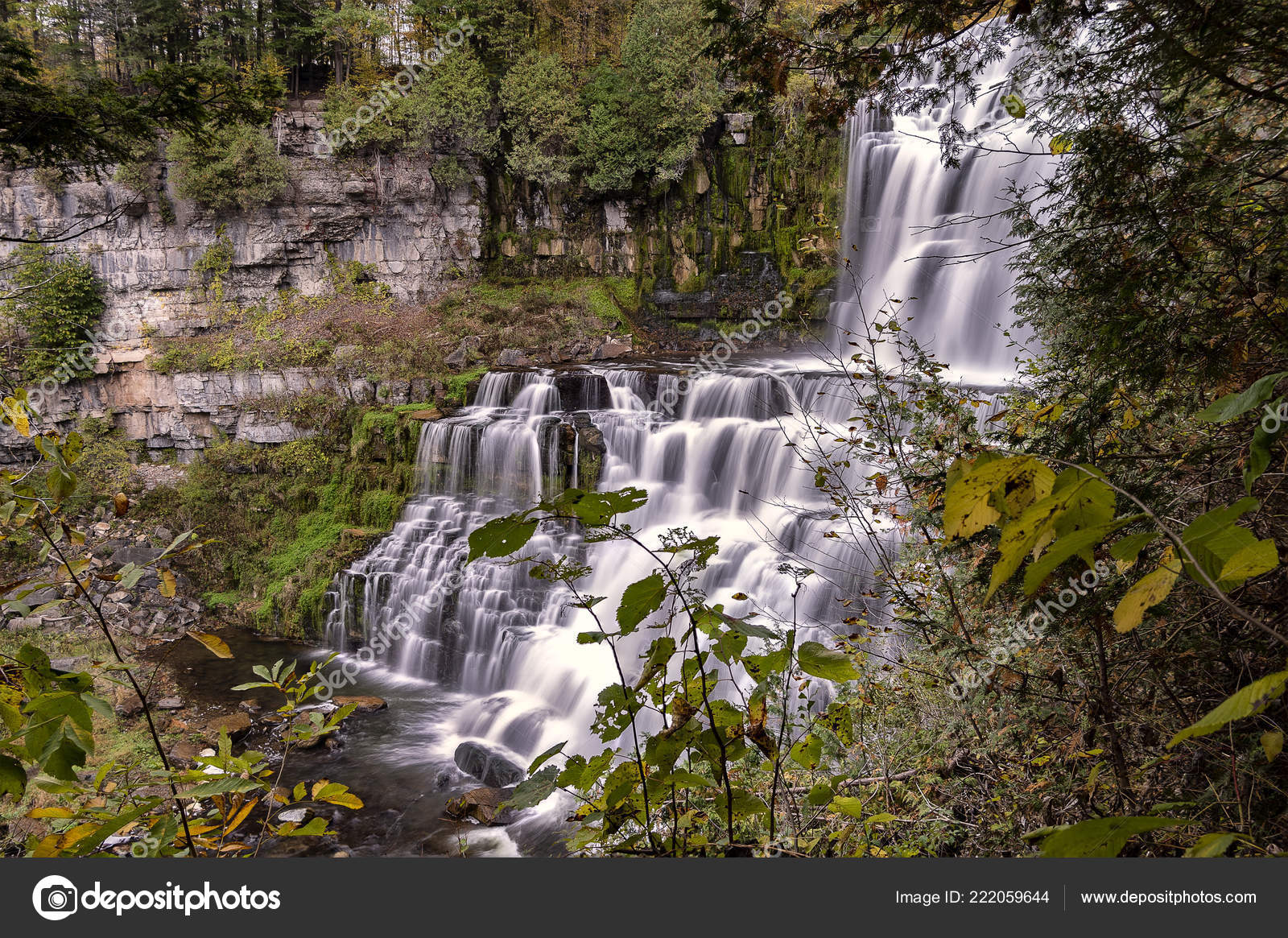 Scenic View Chittenango Falls Located Cazenovia New York Usa Beautiful ...