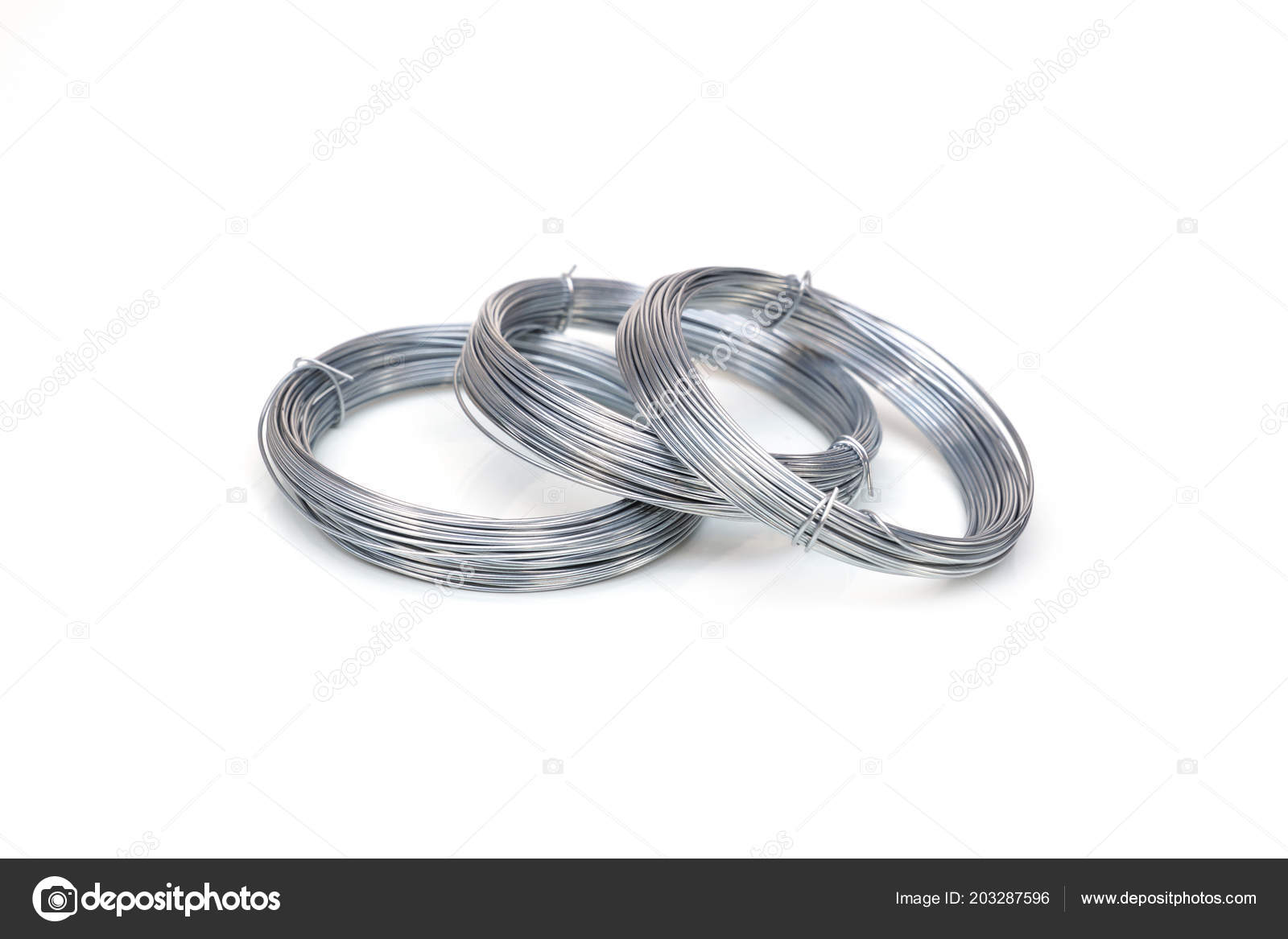 Metal Wire Isolated White Background Stock Photo by ©weerapat 203287596
