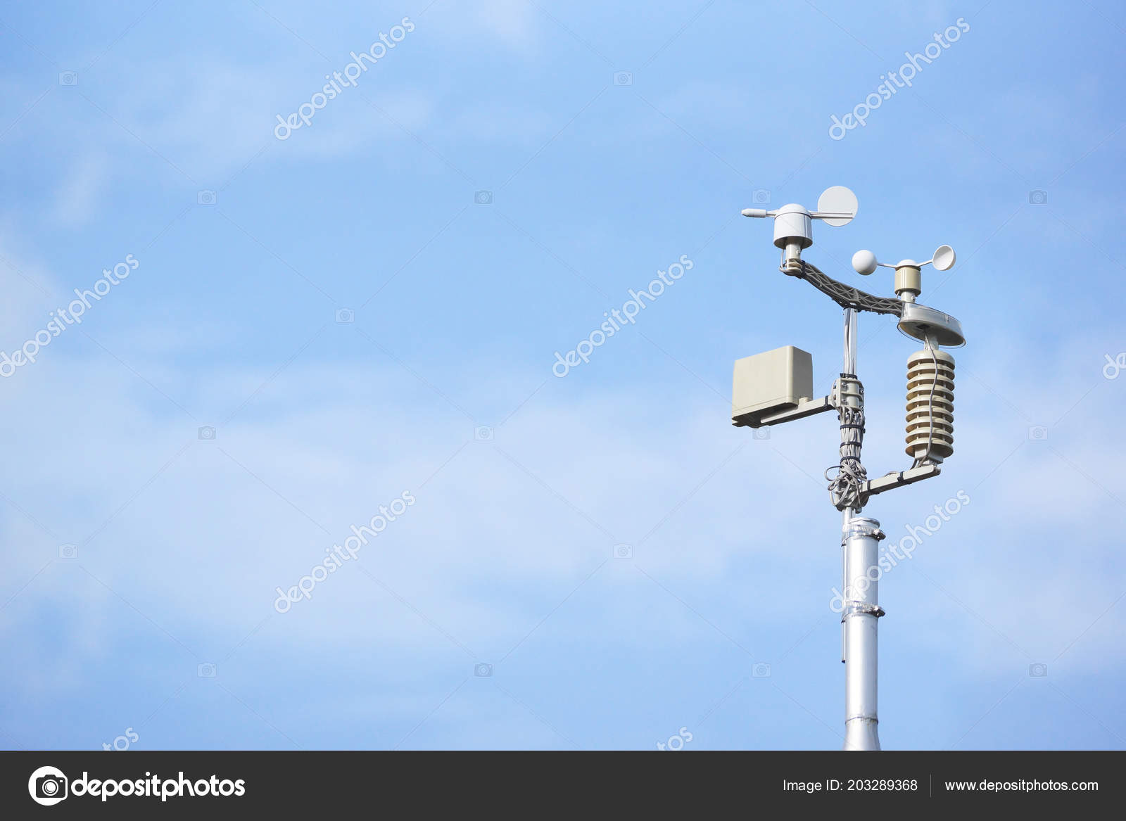 Weather Station Blue Sky Background Stock Photo by ©weerapat 203289368