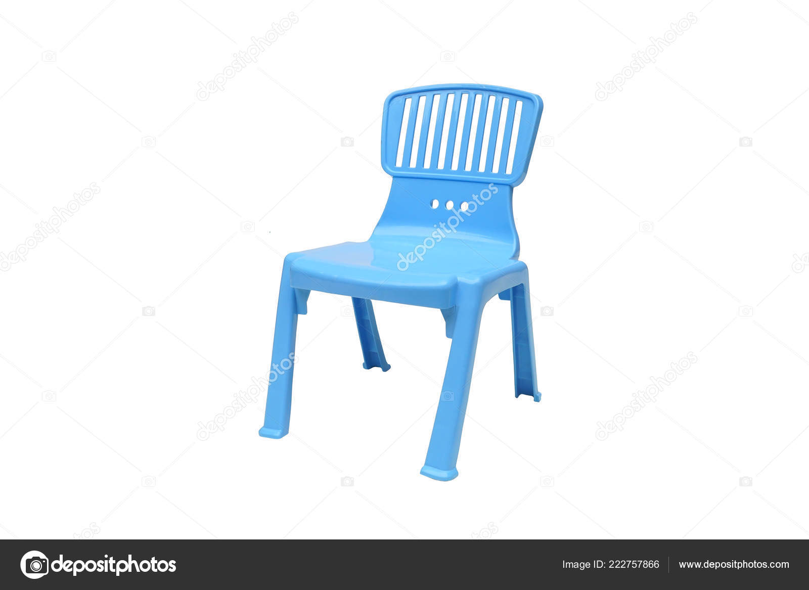 Small Blue Plastic Chairs Kid Isolated White — Stock Photo © weerapat ...
