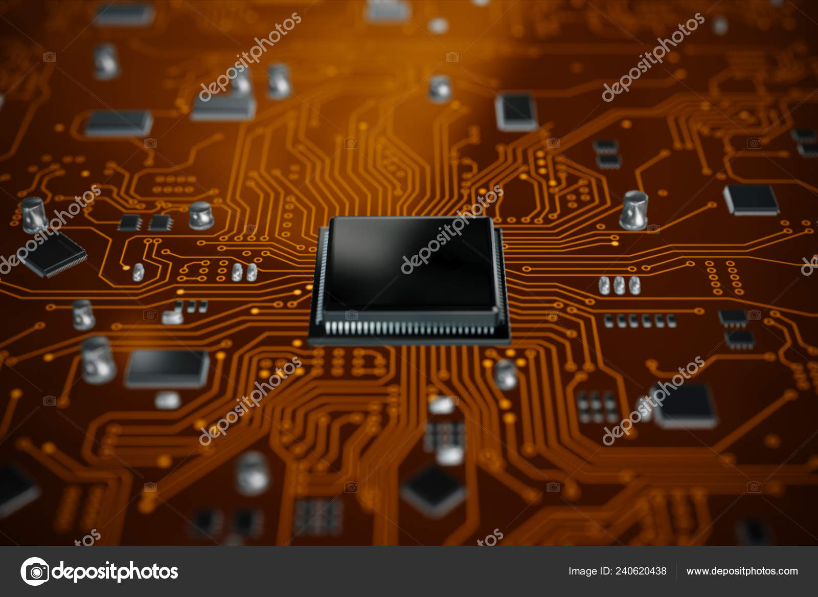 Render Cpu Central Processor Unit Chipset Printed Circuit Board ...