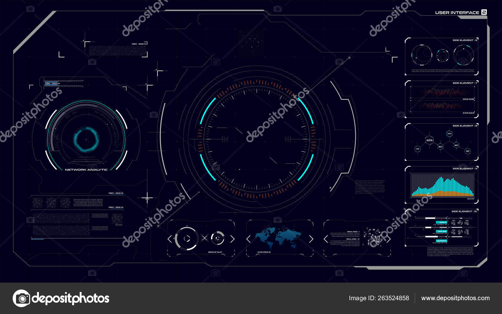 HUD GUI Interface 002 Stock Vector Image by ©thekaikoroez #263524858