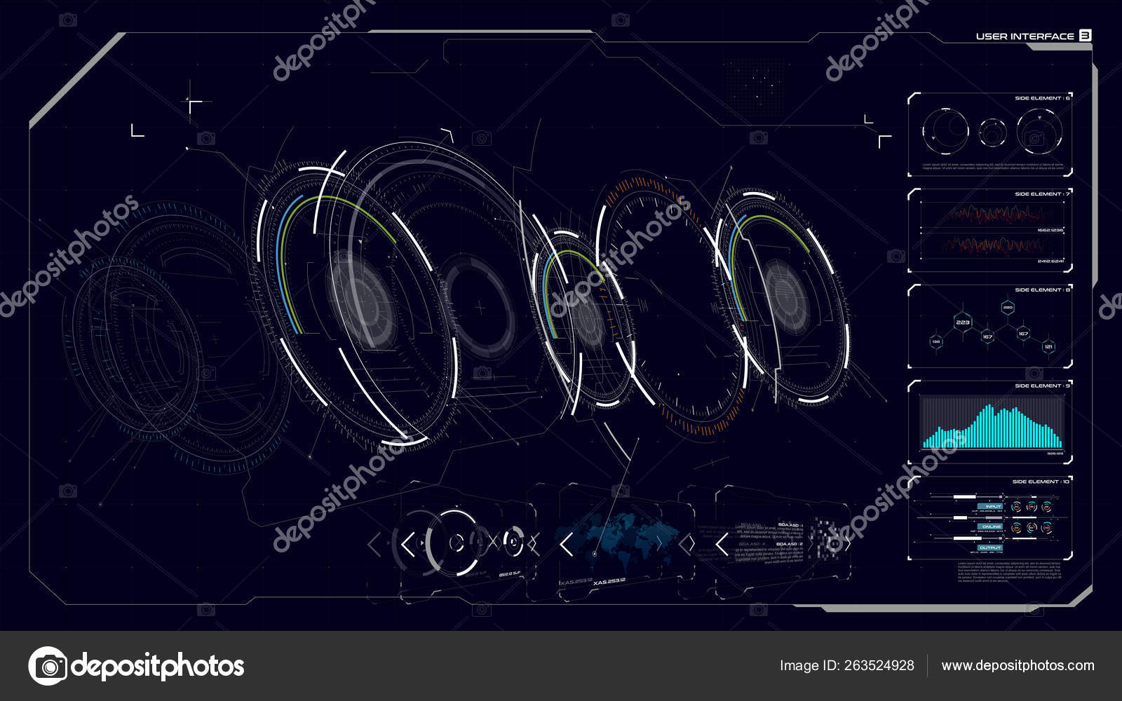 HUD GUI Interface 003 Stock Vector Image by ©thekaikoroez #263524928