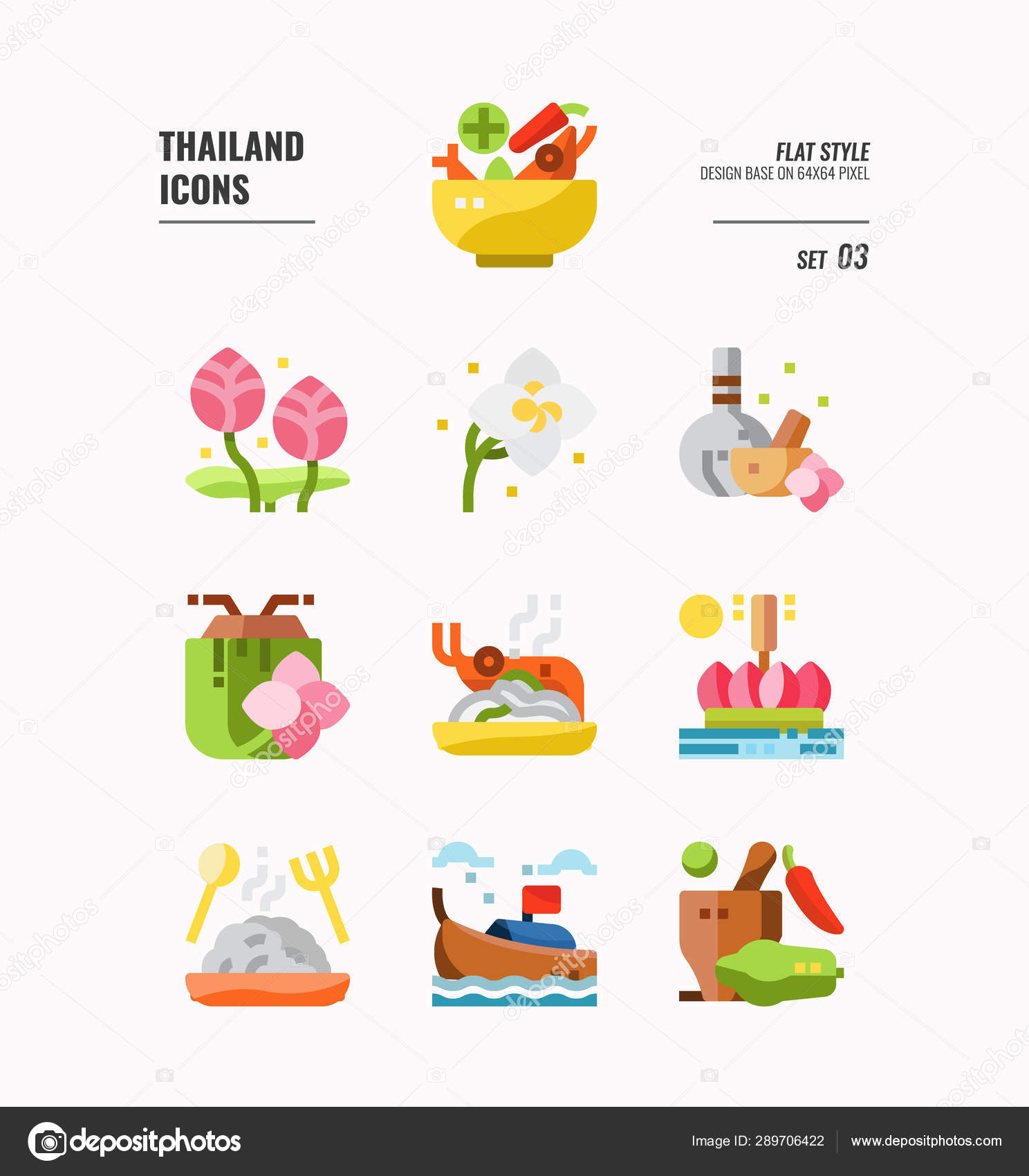 Thailand icon set 3. Stock Vector Image by ©mangsaab #289706422