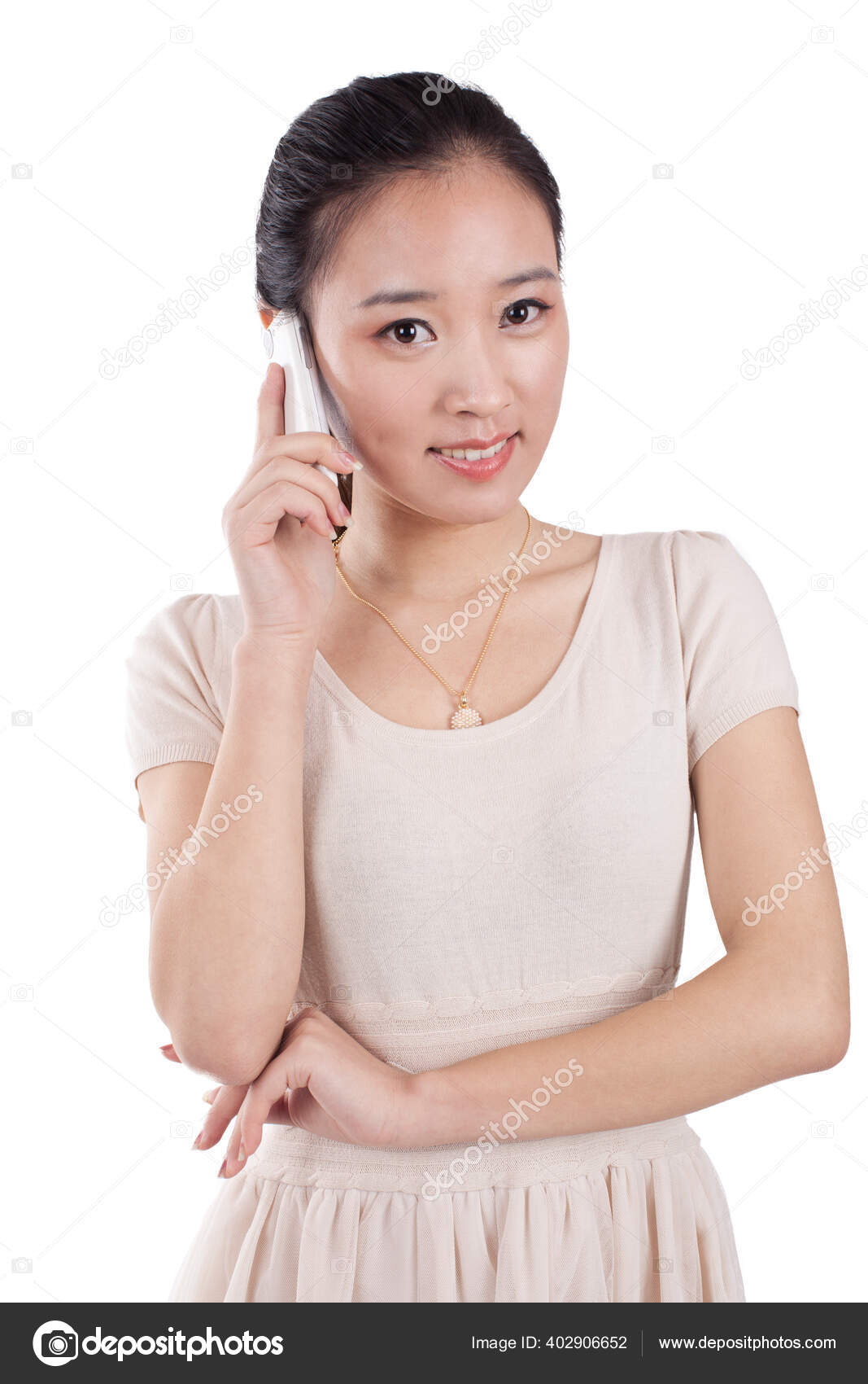 Young Woman Using Cell Phone — Stock Photo © eastfenceimage #402906652