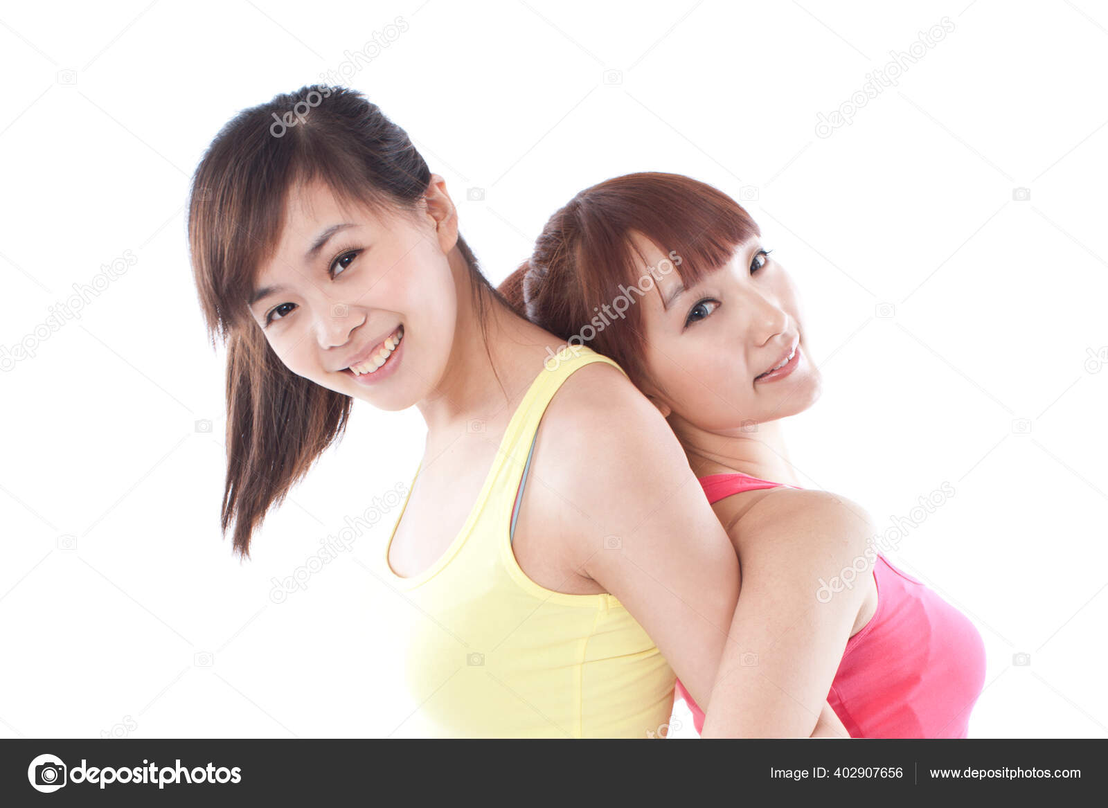 Portrait Two Female Friends — Stock Photo © eastfenceimage #402907656