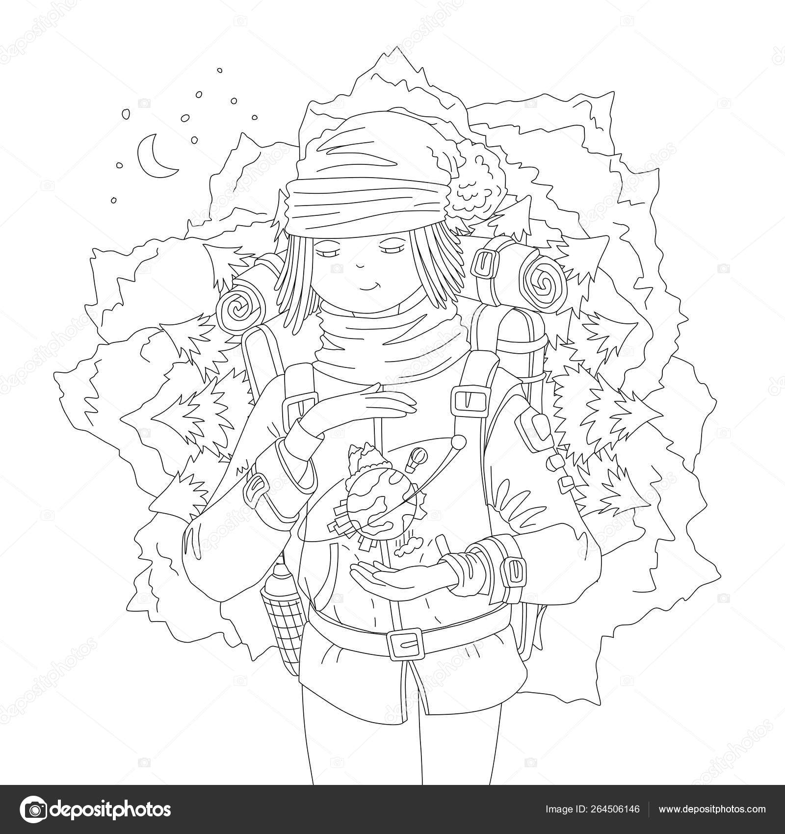Hand Outline Coloring Page