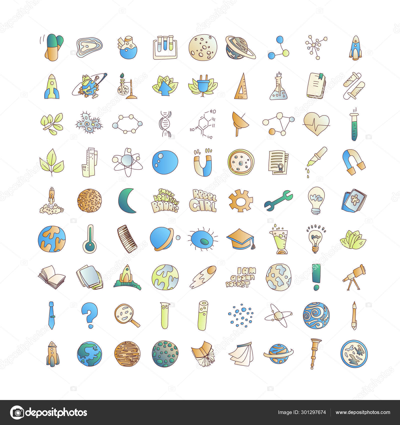 Cute Science Icons