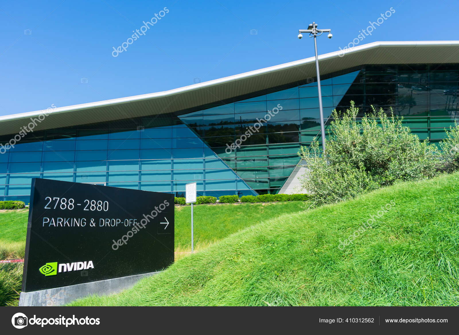 Fachada Del Campus Sede Nvidia Silicon Valley Centro Alta Tecnología ...