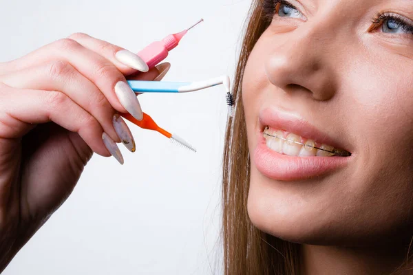 Girl invisible toothbrush Stock Photos, Royalty Free Girl invisible ...