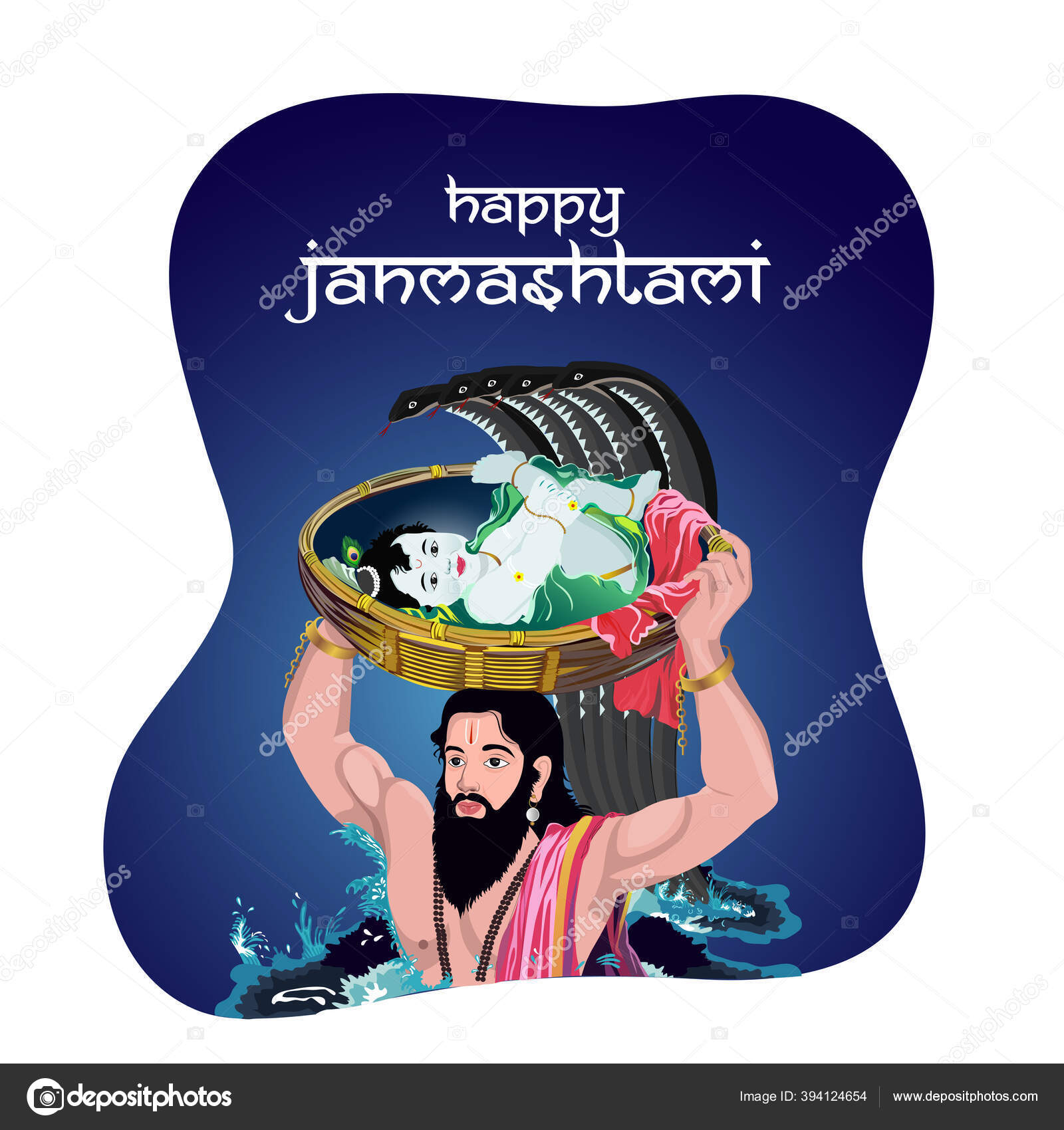 Concept Shri Krishna Janmashtami Day Lord Krishna Birthday Born His ...