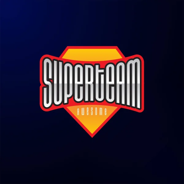 Sport emblem typography. Super team hero logotype sticker for your t ...