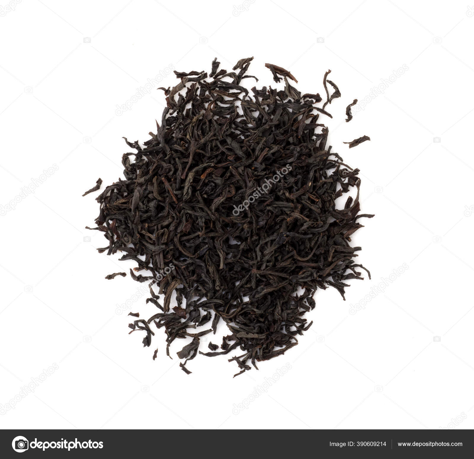 Black Ceylon Tea Isolated White Background Top View Dried Tea — Stock ...