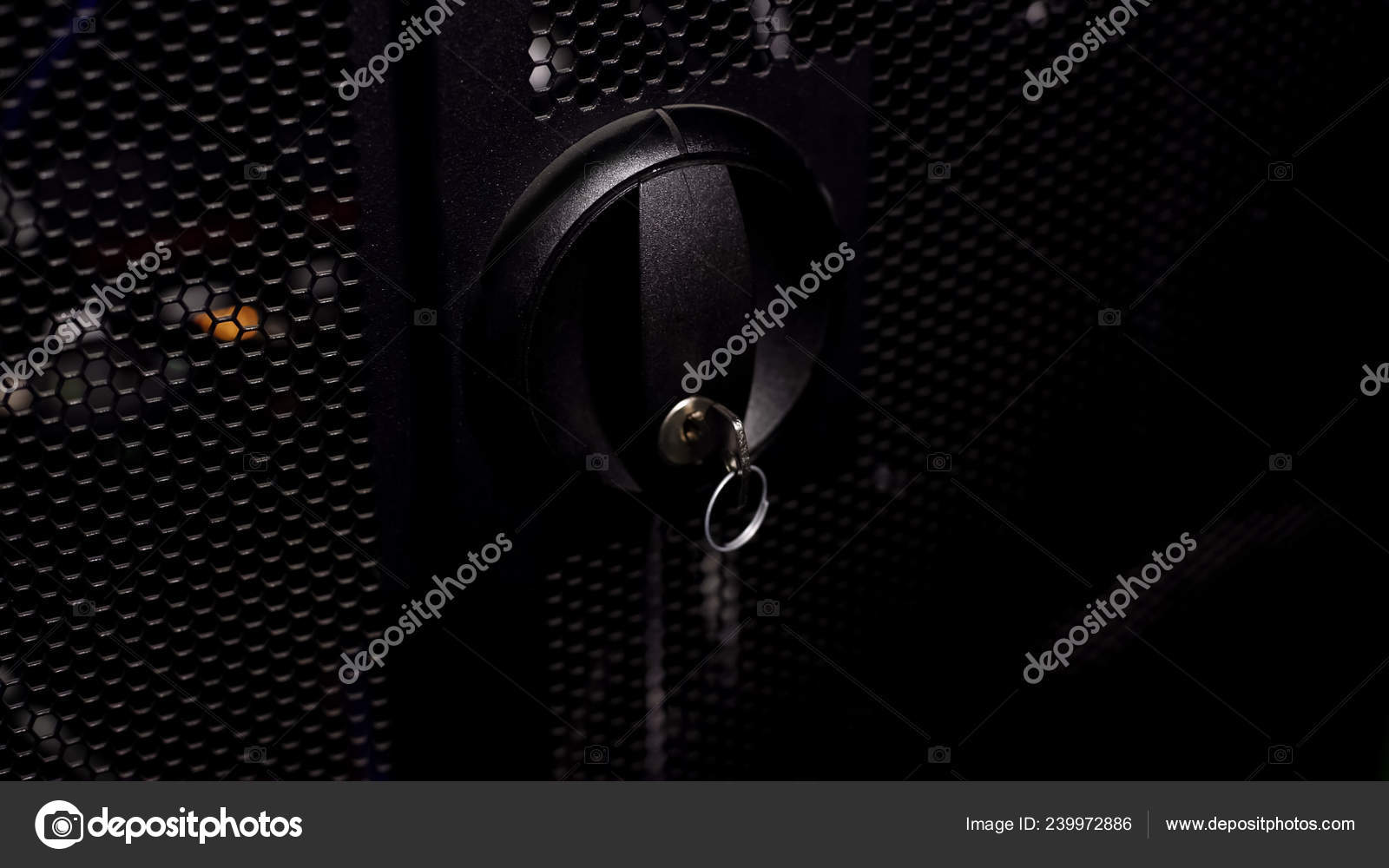 Closed Door Key Computer Server Racks Switch Box Security System Stock ...