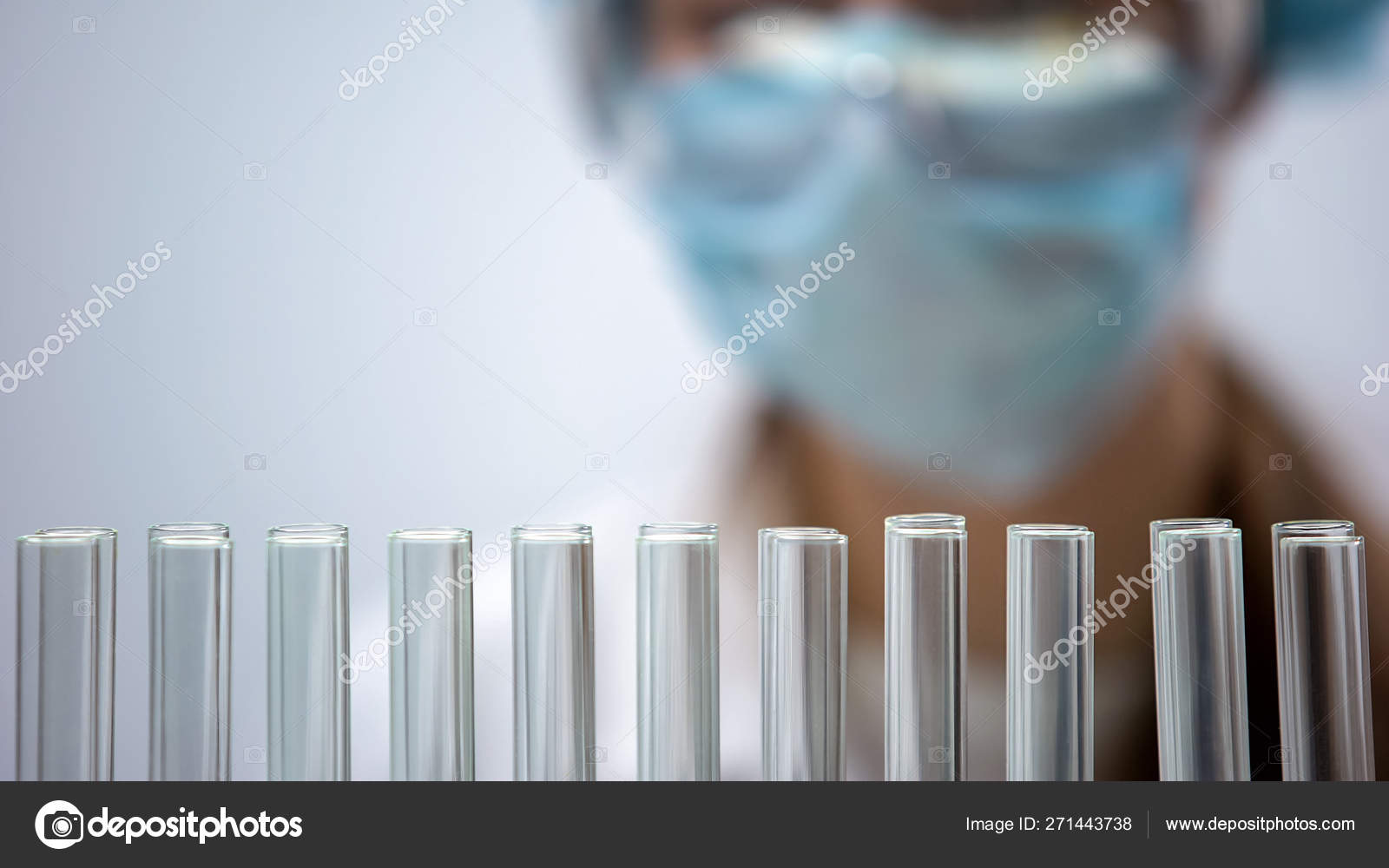 Empty Test Tubes Laboratory Worker Background Science Experiment ...