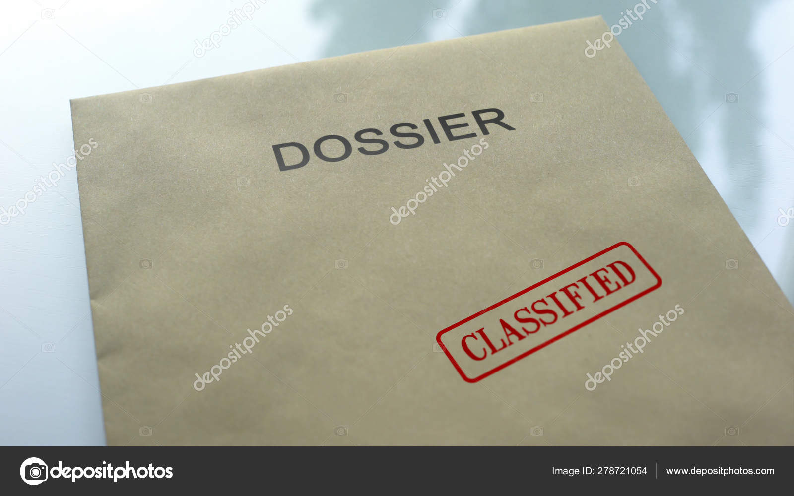 Dossier Classified Seal Stamped Folder Important Documents Close Stock ...