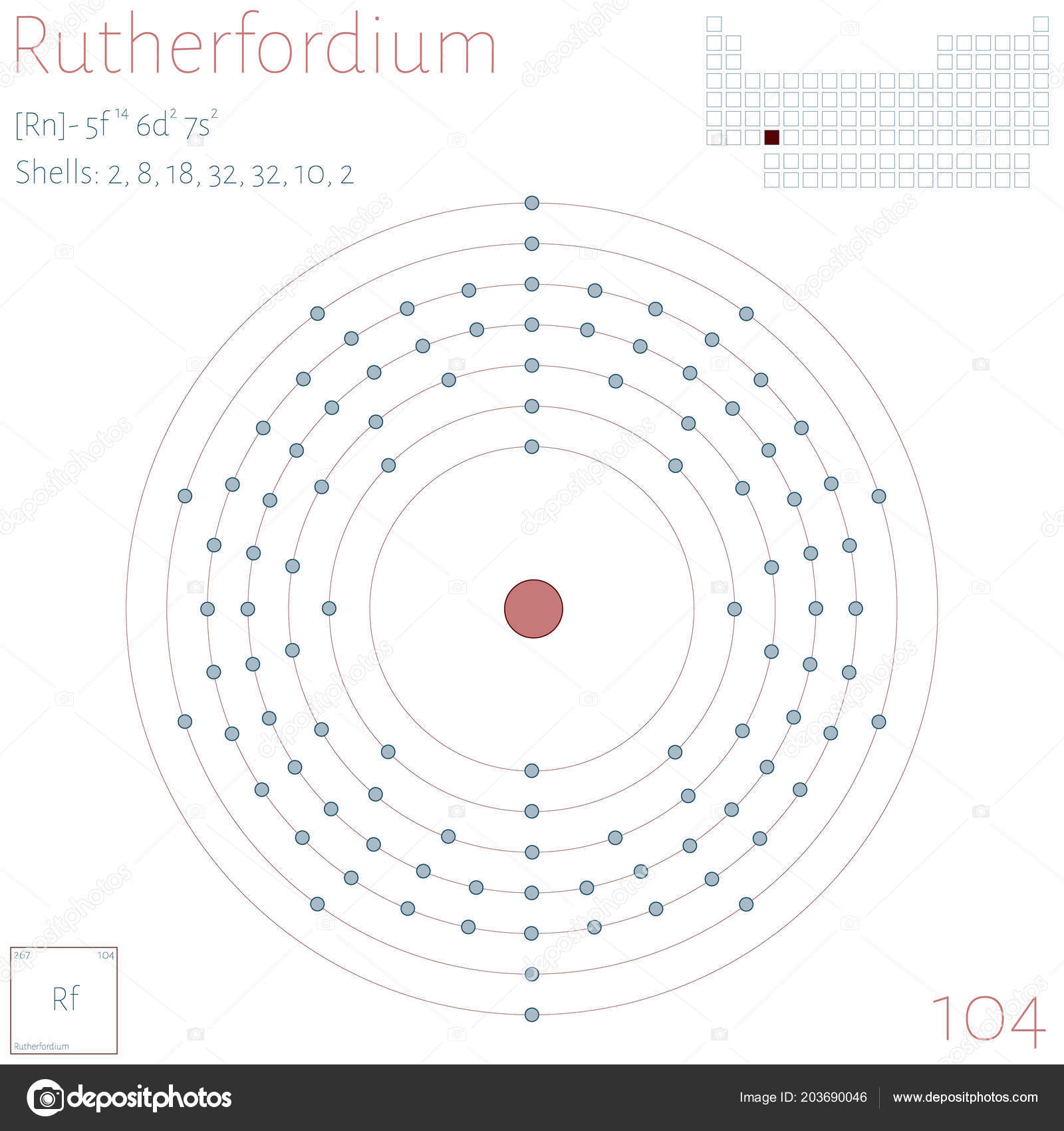 Large Colorful Infographic Element Rutherfordium Stock Vector Image by ...