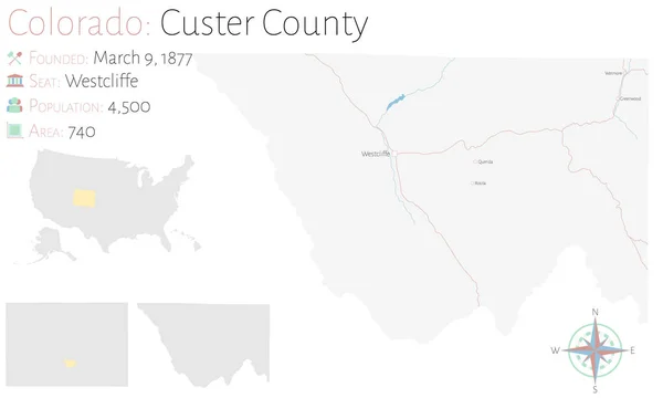 Detailed Infographic Map Bent County Colorado Usa Stock Vector by ...