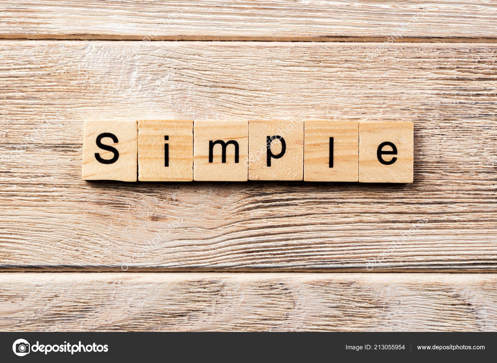 Simple Word Written Wood Block Simple Text Table Concept Stock Photo by ...