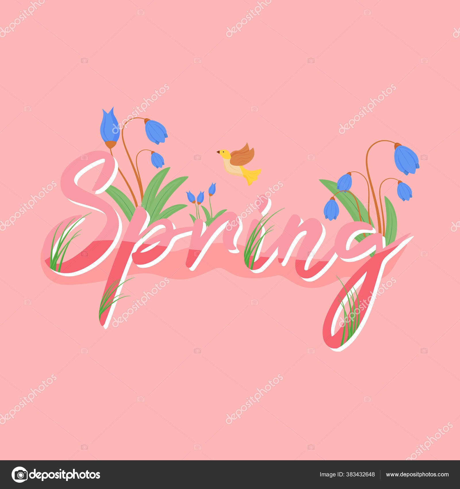 Spring banner flat vector template. Warm weather. Flower blossom. March ...