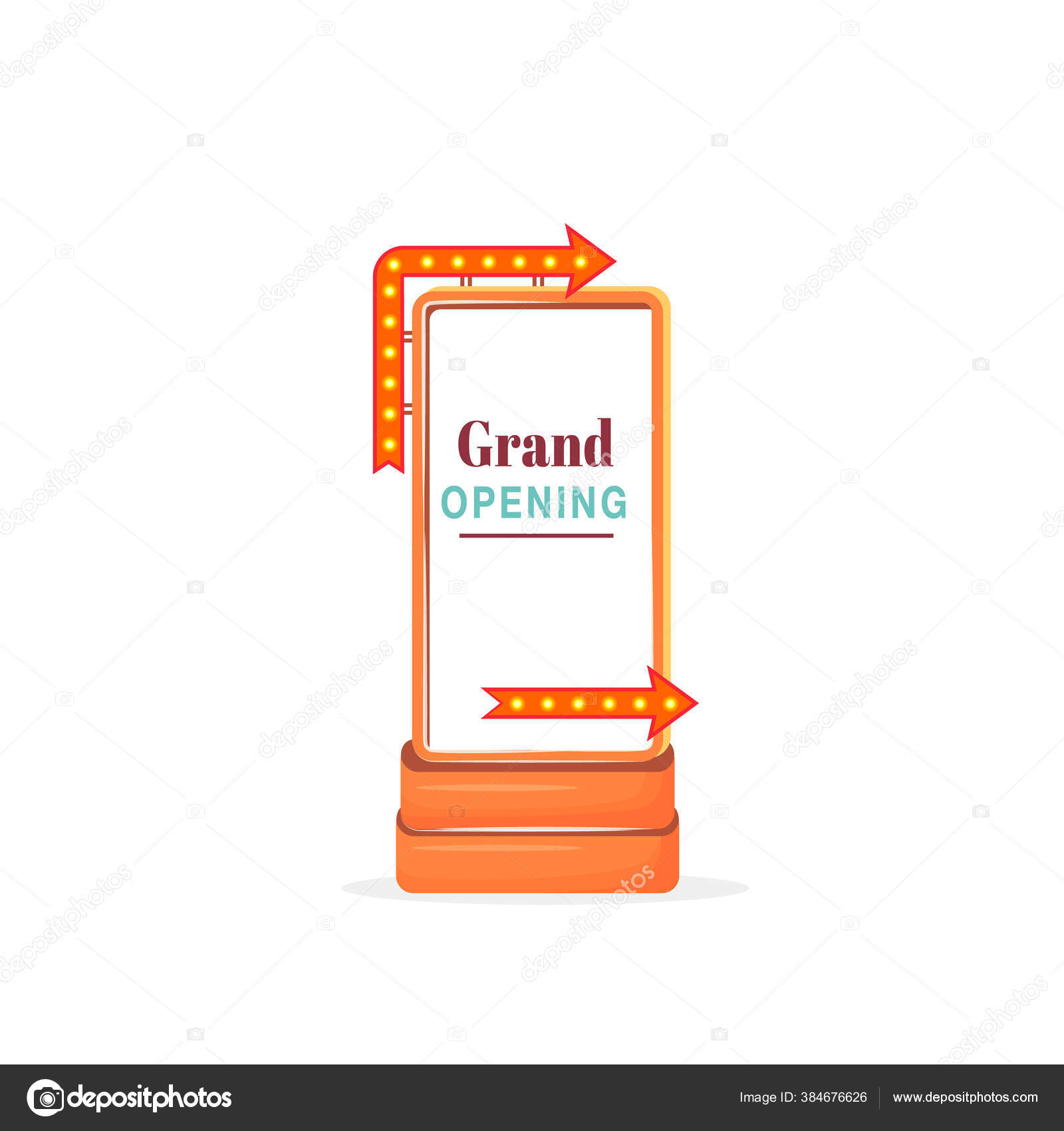 Grand opening vector advert board sign illustration Stock Vector Image ...