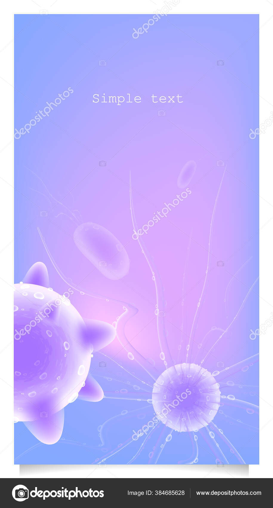 Microbe 3d color vector background with text space Stock Vector Image ...
