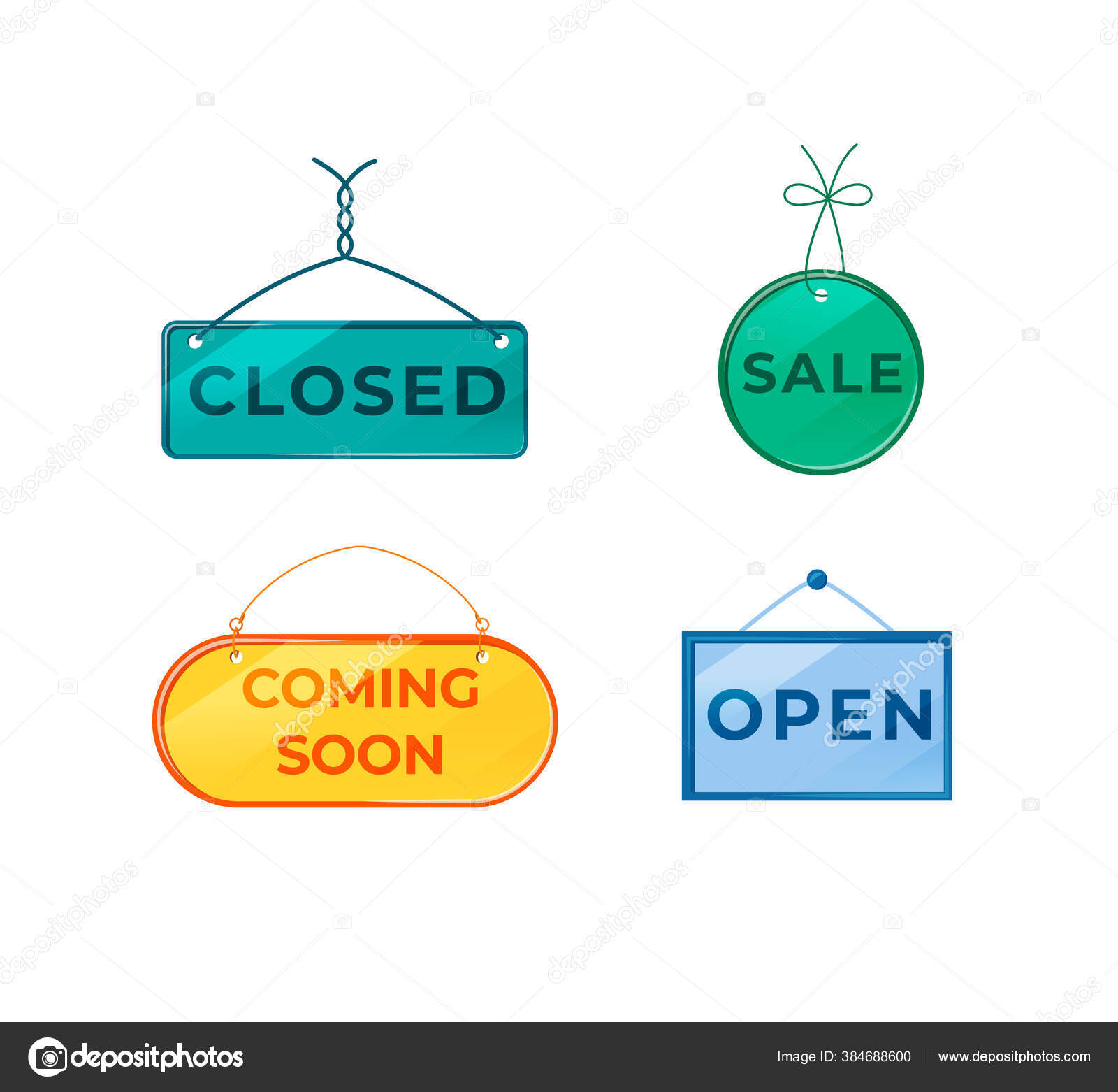 Promotional vector board sign illustrations set Stock Vector by ©TheImg ...