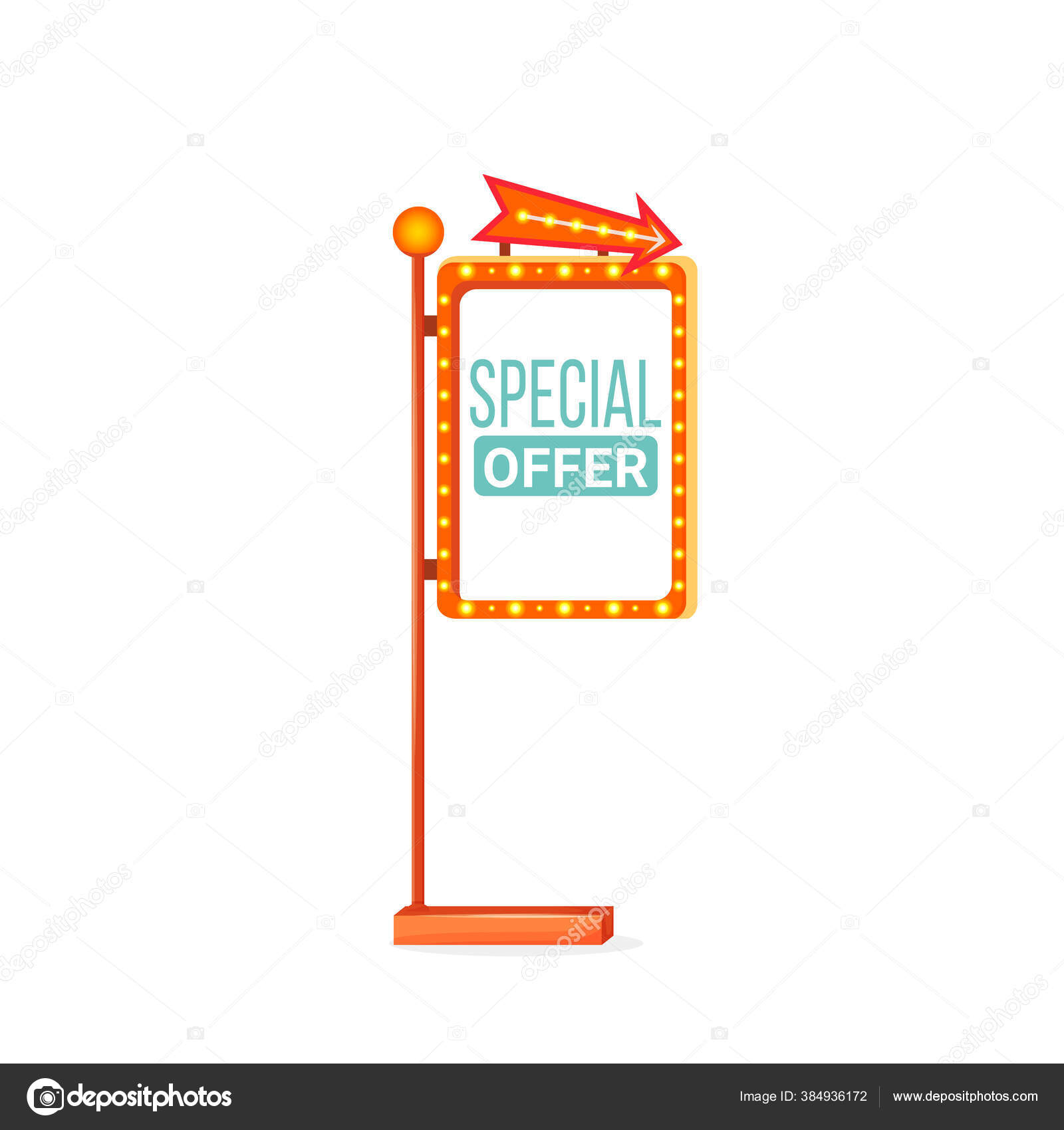 Shopping Offers Vector Advert Board Sign Illustration Store Sale ...