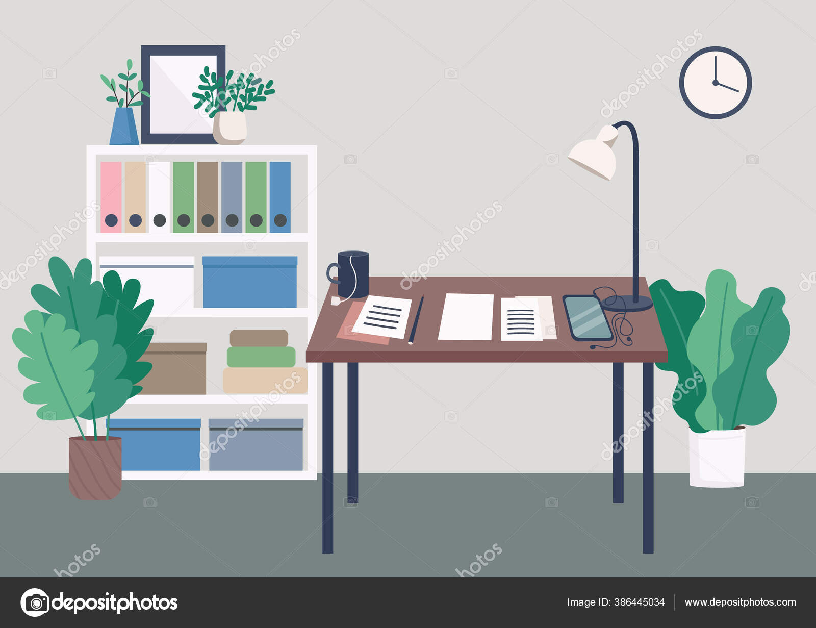 Office Desk Illustration