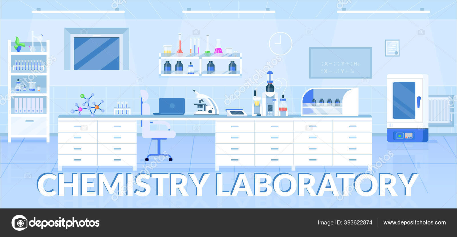 Cartoon Science Lab Background