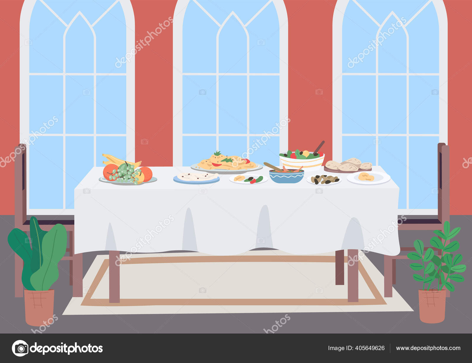 Cartoon Dinner Table