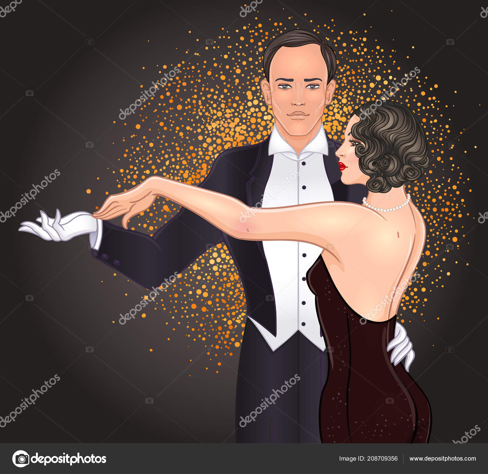 Images Artdeco Couple Beautiful Couple Art Deco Style Dancing Tango