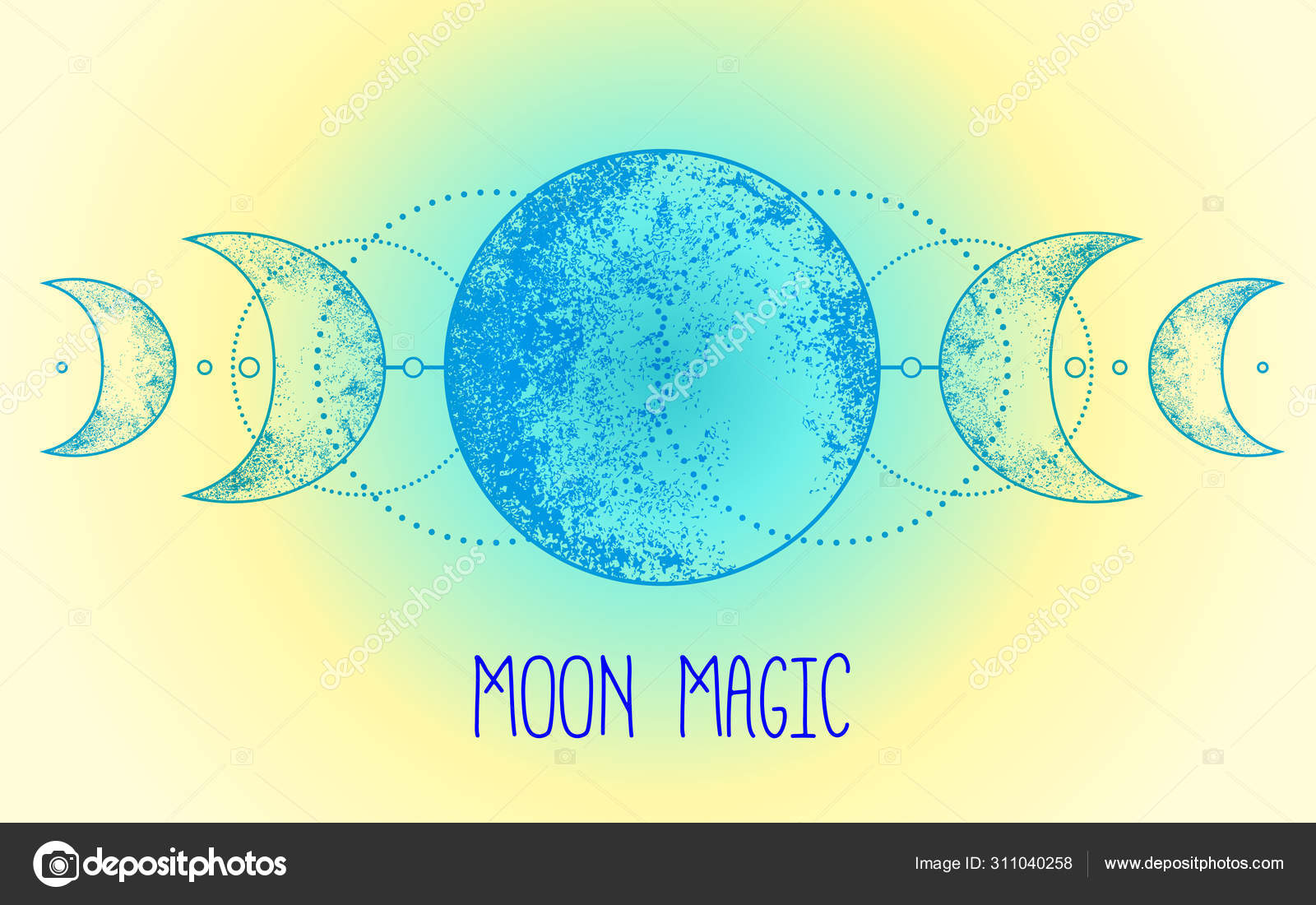 Wiccan Moons Tattoo Design