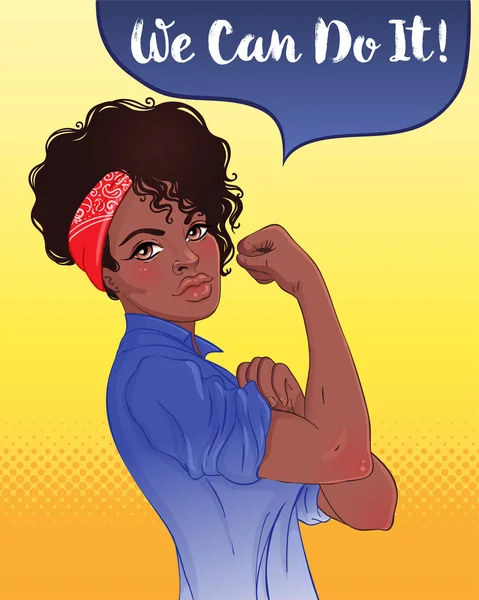 Labor Day Poster Pop Art Strong Woman Symbol Of American Femal Stock