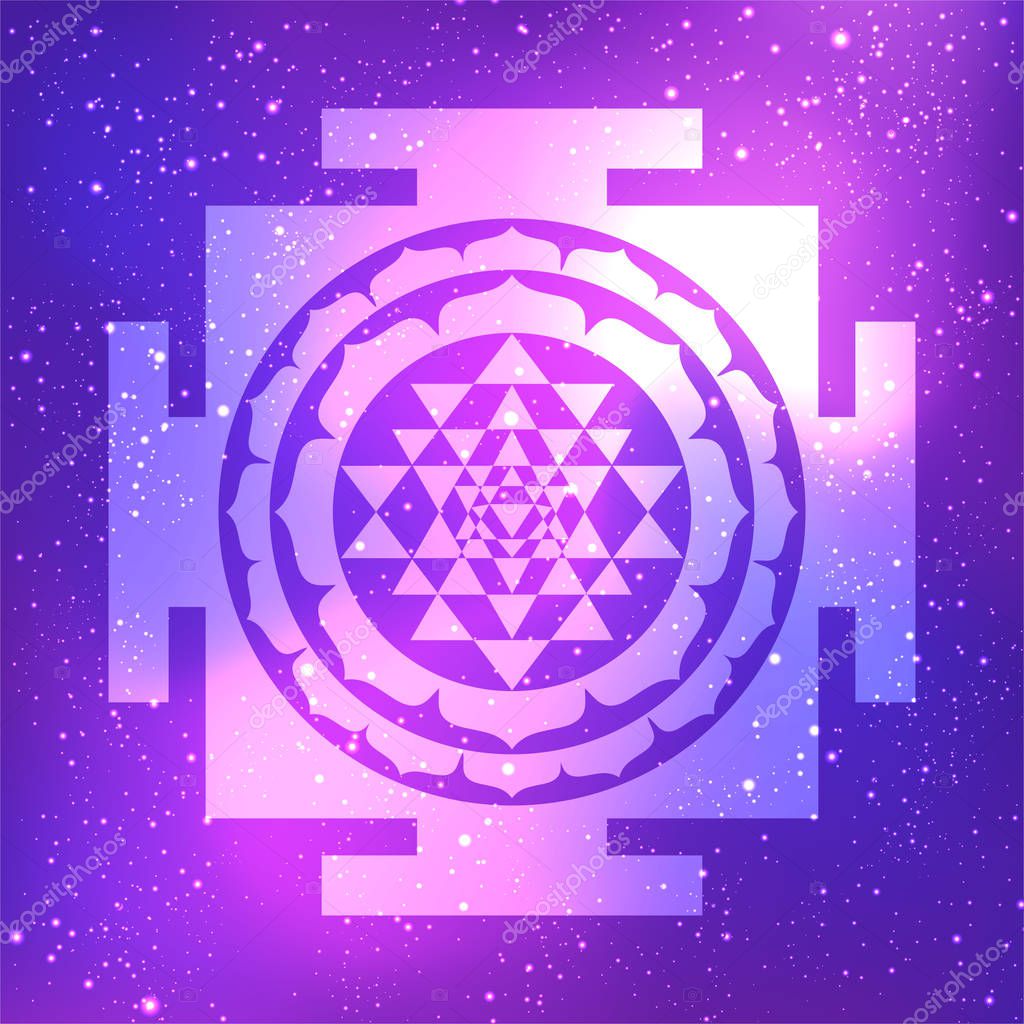 El Sri Yantra o Sri Chakra, forma del diagrama místico, Shri Vid 2024