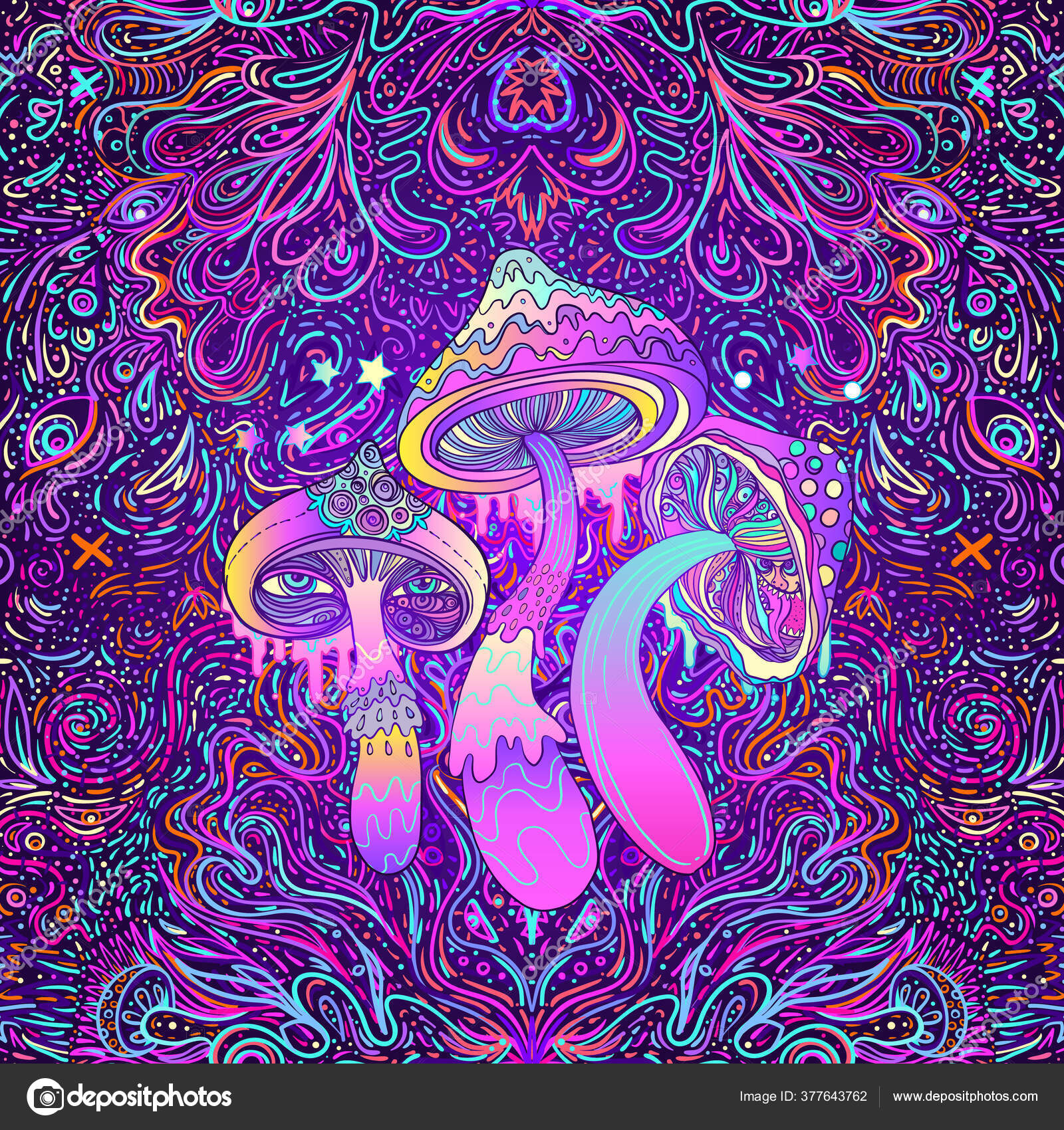 Psilocybin Mushrooms Art